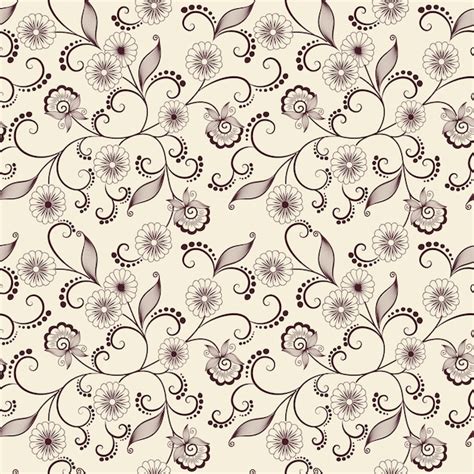 Classic Wallpaper Seamless Vintage Flower Pattern Vector Background