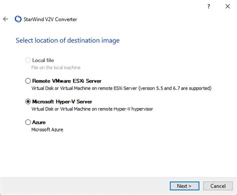 starwind v2v converter help vm from microsoft azure to
