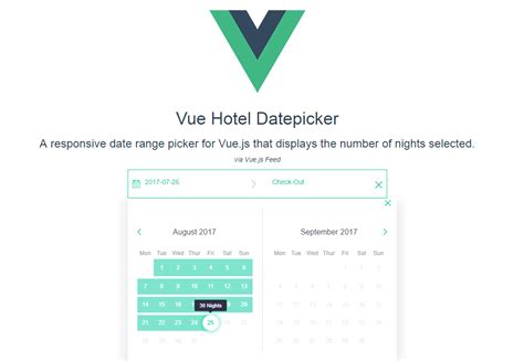 date range picker component for vue js vue js feed