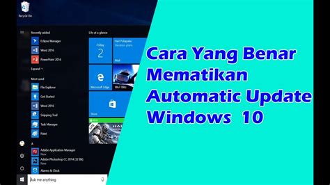 Cara Mematikan Update Otomatis Windows 10 Di Laptop Dan Komputer Paling
