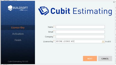 invalid licence when registering after update buildsoft support