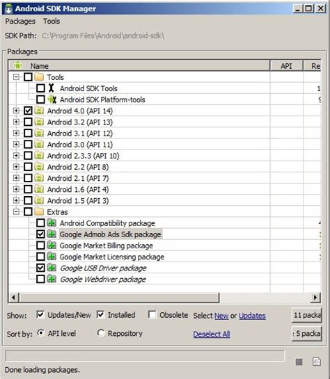 cannot find support package in android sdk manager stack overflow