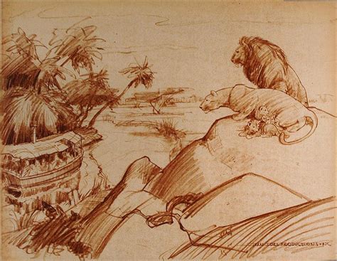 Bruce Bushman Africa U S A Original Theme Park Design Drawing Print