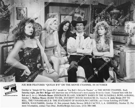Crp 01625 Joe Bob Briggs W Scream Queens Michelle Bauer Melissa Moore