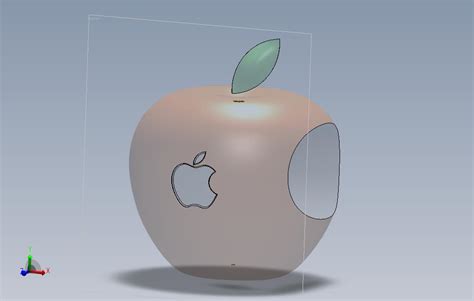 Solidworks苹果logo创意三维设计 Solidworks 2011 模型图纸免费下载 懒石网