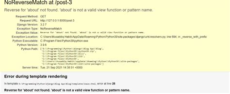django noreversematch reverse for about not found about is not