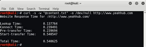 test your website loading speed with curl and tat in