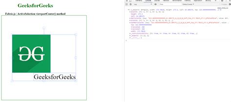 fabric js activeselection viewportcenter method