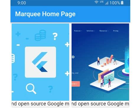a flutter widget that scrolls text widget and other widget