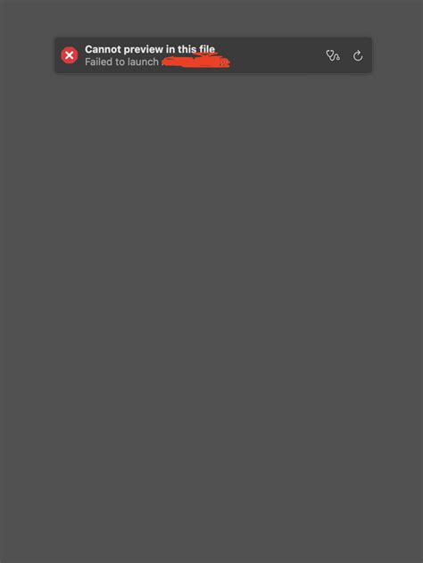 cannot preview in this file failed to launch app name does anyone