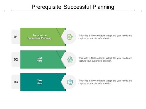 Prerequisite Successful Planning Ppt Powerpoint Presentation Icon