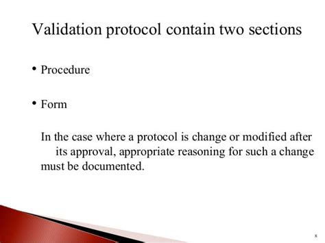validation protocol