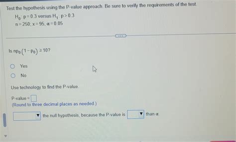 Answered Test The Hypothesis Using The P Value… Bartleby