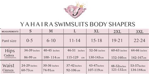 Swimsuit Size Conversion Chart
