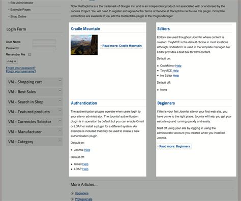 joomla 2 5 front page settings for featured articles inmotion hosting