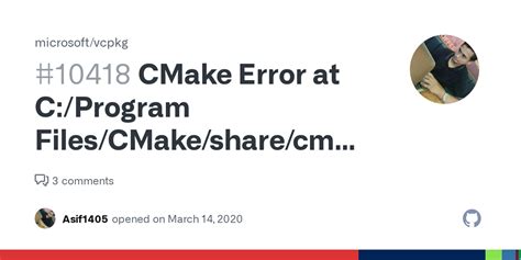 cmake error at c program files cmake share cmake 3 16 modules