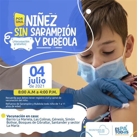Este 3 Y 4 Jornadas Gratuitas De Vacunación Contra La Rubéola Y