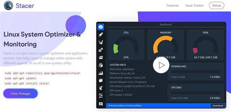 Stacer Linux System Optimizer And Ressourcen Monitoring Tool