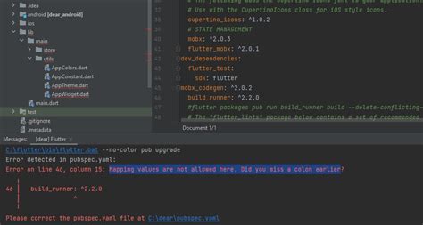 flutter i am trying to make my first app in fluttet error on line 46