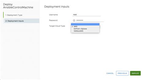 use cloud assembly blueprint to deploy ansible control machine vmware