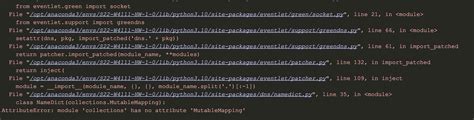 attributeerror module collections has no attribute mutablemapping