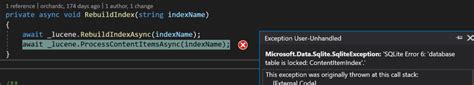 microsoft data sqlite sqliteexception sqlite error 6 database table