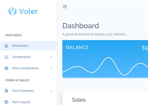 full featured bootstrap 5 admin dashboard template voler css script