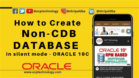 creating non cdb database in silent mode oracle 19c