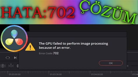 davinci resolve 17 gpu failed error 702 sorunu ÇÖzÜldÜ nvidia