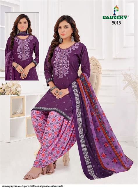 Kauvery Nyraa Vol 5 Pure Cotton Readymade Salwar Suits