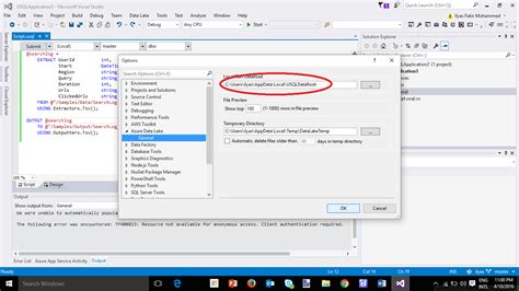 writing your first u sql hello world ~ born on cloud