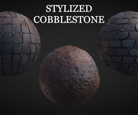 Artstation Stylized Cobblestone Texture Pack Game Assets