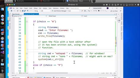 cit1173 lecture j fstream file io ifstream and ofstream youtube