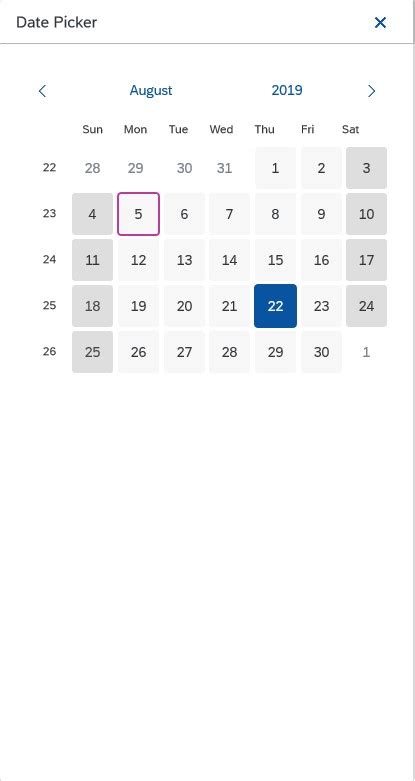 date picker sap fiori design guidelines