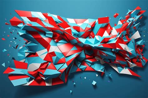 Premium Ai Image Vector Flag Virtual Abstract 3d Object From