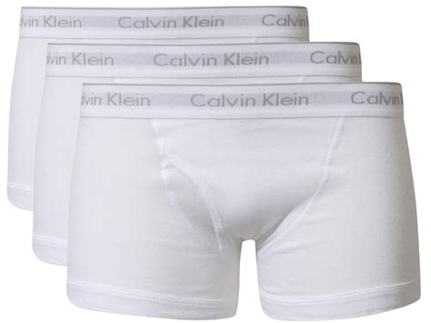 Calvin Klein Mens Classic Fit Trunks Boxers Underwear 3 Pairs White Sz