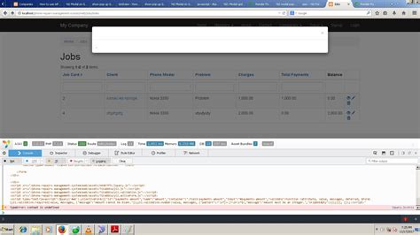 forms yii2 modal window loads partially stack overflow