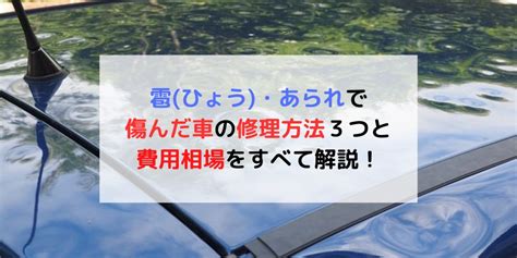 雹 ひょう やあられによる車の凹み・傷の修理費用が丸わかり！デントリペアで直る？
