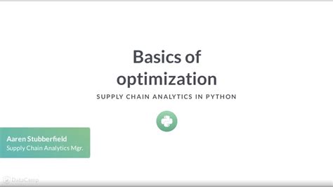 python tutorial basics of optimization youtube