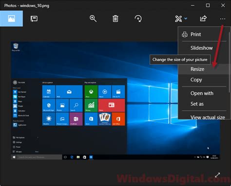a simple tutorial on how to quickly resize image or photo in windows 10
