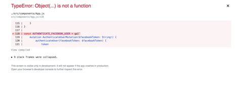 in example react graphql typeerror object is not a function