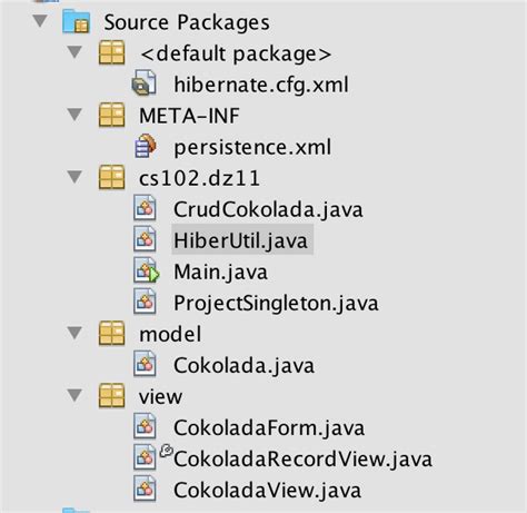 java hibernate cfg xml in source file and still not