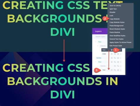 how to design css text backgrounds in divi using background clip
