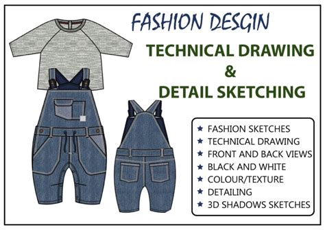 Design Fashion Cad Illustration Flats Technical Drawings By