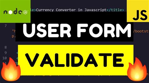 node js express user form validation with fastest validator library