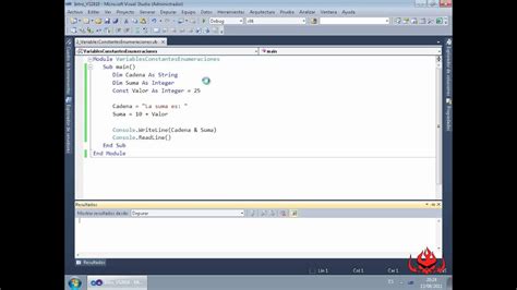 visual basic 2010 variables constantes y enumeraciones youtube