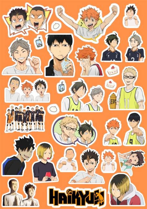 Haikyuu Stickers Adesivos Bonitos Adesivos Legais Adesivos Sticker