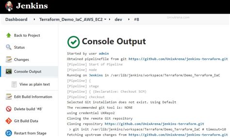 jenkins integration terraform iac pipeline setup unixarena