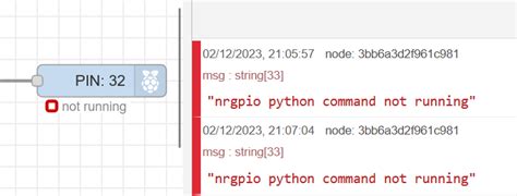 nrgpio python command not running error general node red forum