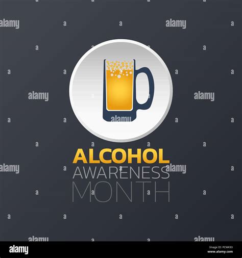 Alcohol Awareness Month Icon Design Infographic Health Medical